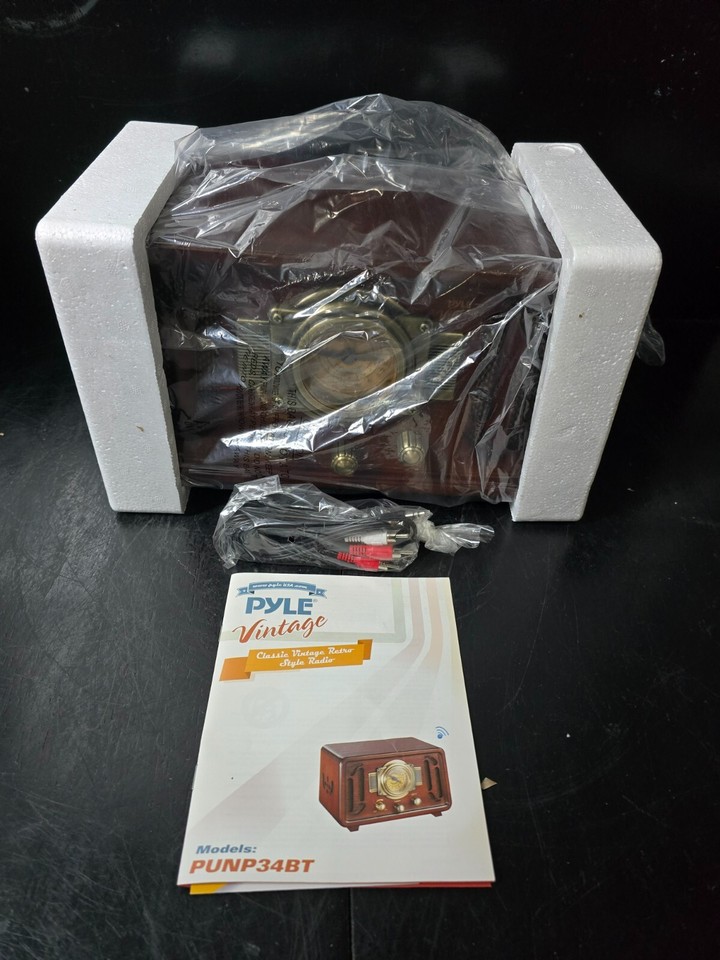 Pyle Classic Vintage Retro AM / FM Bluetooth Radio #PUNP34BT NEW IN ...