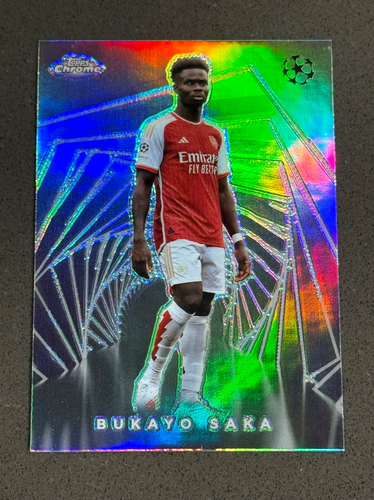 2023-24 Topps Chrome UEFA UCC #HB-5 Bukayo Saka Hobby Masters SP Case ...
