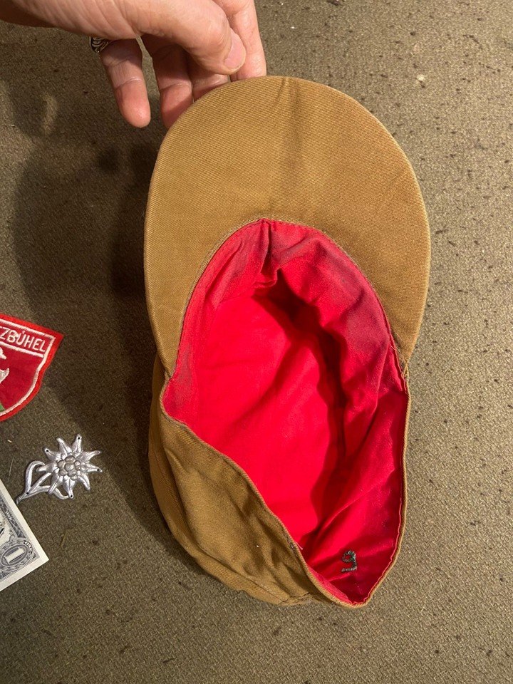 WW1 WW2 German Afrika DAK mountain Field Ski Mount Cap w Austrian patch ...