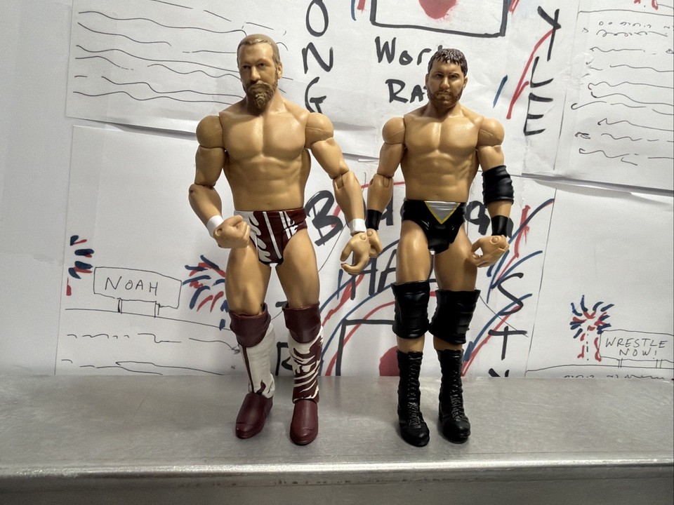 WWE NEXUS 9 Basic Wrestling Figure Lot w Custom Shirts Mattel NXT AEW ...