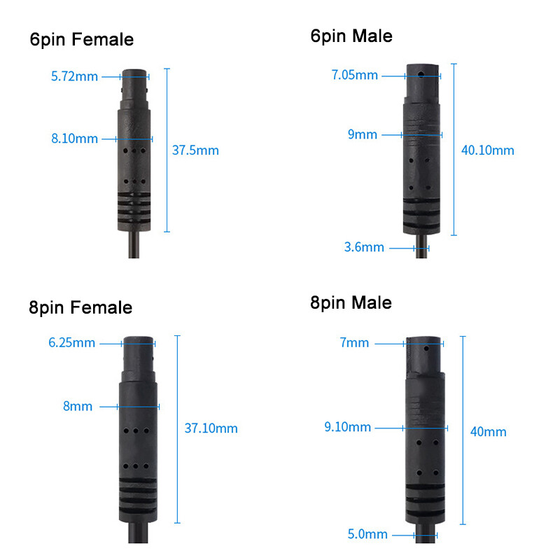 4/5/6/8pin Backup Camera Extension Cable Dash Cam Cord Wire Car Camera ...