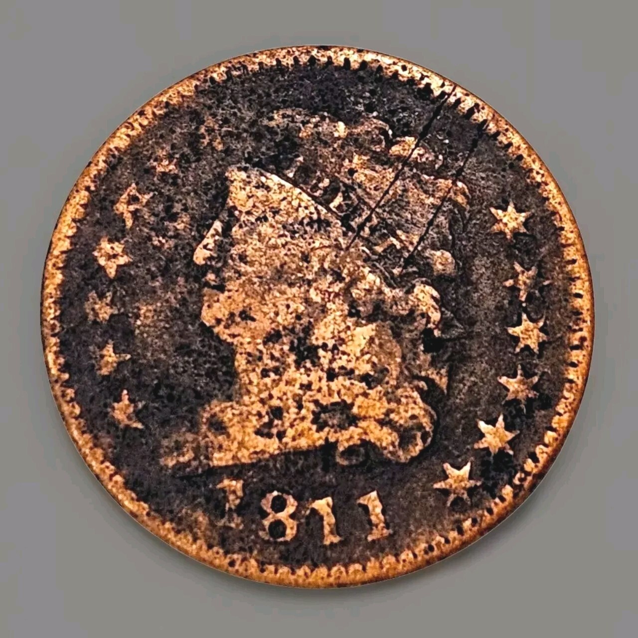 1811 1/2C Classic Head Half Cent *Key Date* (Environmental Damage) | eBay