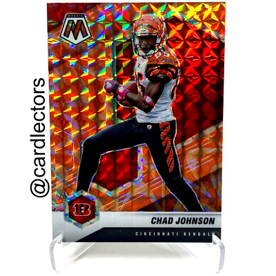 2021 Panini Mosaic Football CHAD JOHNSON #48 Reactive Orange PRIZM SP ...