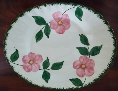 Vintage Blue Ridge Southern Pottery, Prairie Rose, 11.5” Oval Platter ...