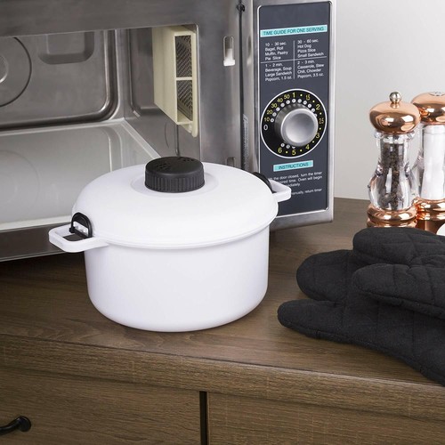 MICRO EASY COOK 2.8L MICROWAVE PRESSURE COOKER STEAMER POT VEGETABLE ...