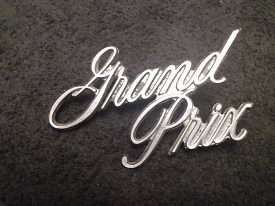 Original Vintage Pontiac Grand Prix Script Emblem L-7000 #498675 1970's ...