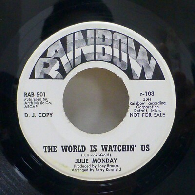 Julie Monday GIRL GROUP doowop BABY LET ME BE YOUR GIRL on Rainbow VG ...