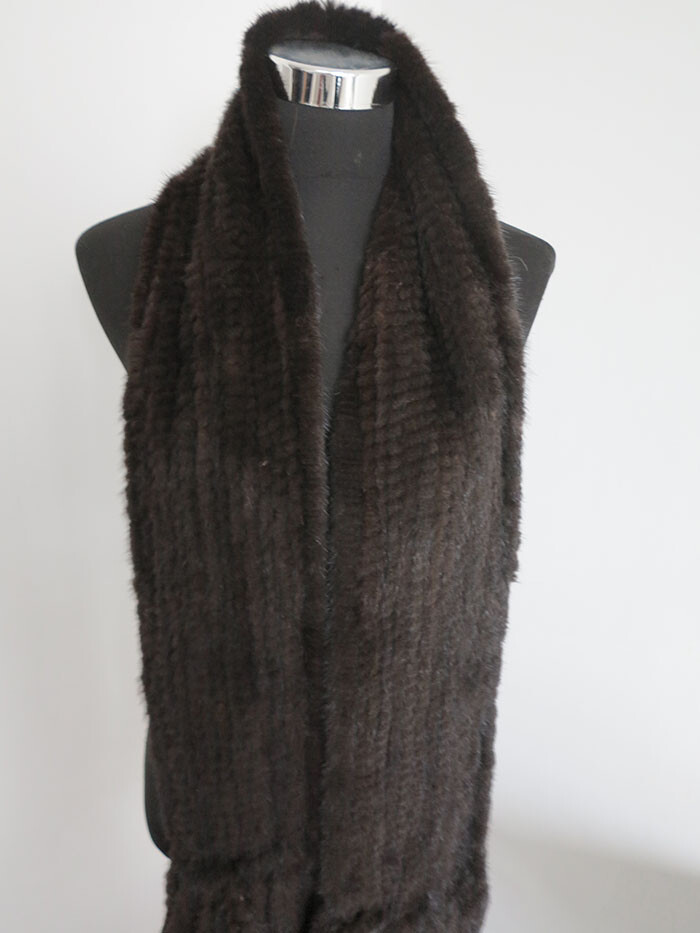 New braid genuine mink fur scarf fur premium quality cape 178*16 cm ...