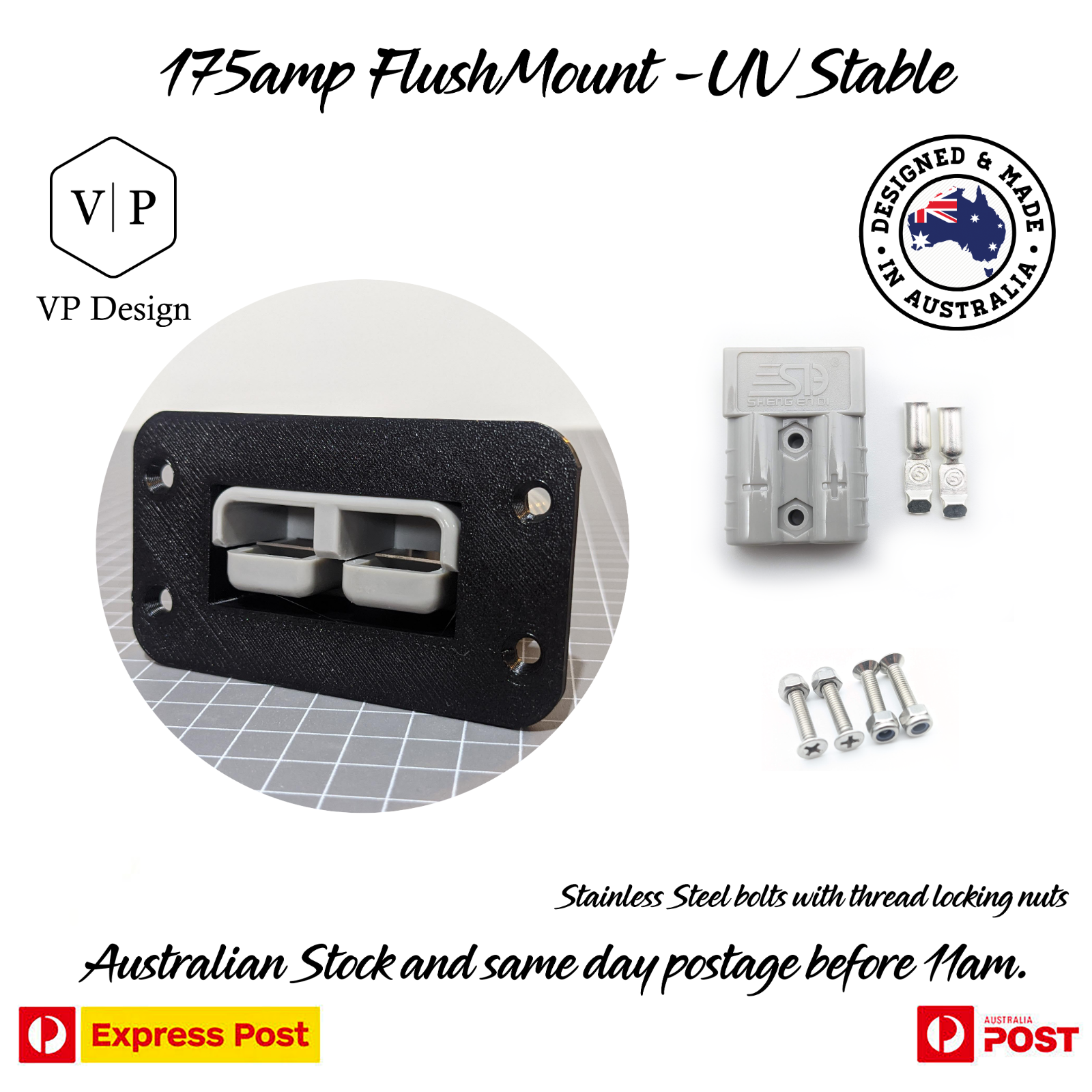 175 Amp Anderson Flush Mounting Mount Bracket + Plug | VP Design | eBay