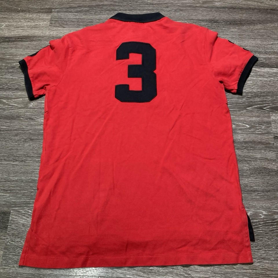 Polo Ralph Lauren Chicago Big Pony Shirt Mens Large Red Custom Fit ...