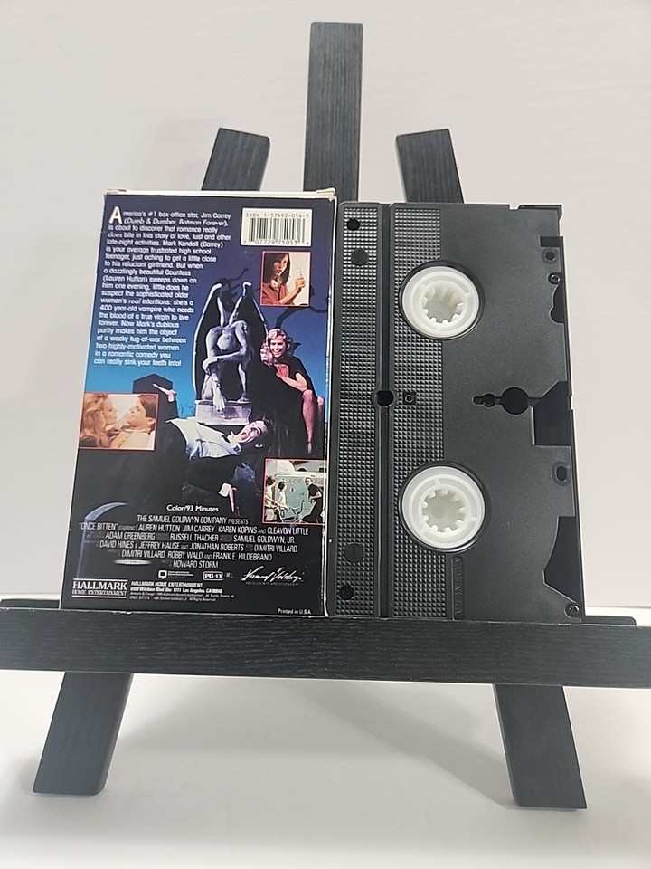 Once Bitten (VHS, 1996) Jim Carrey Lauren Hutton Hallmark Horror Comedy ...