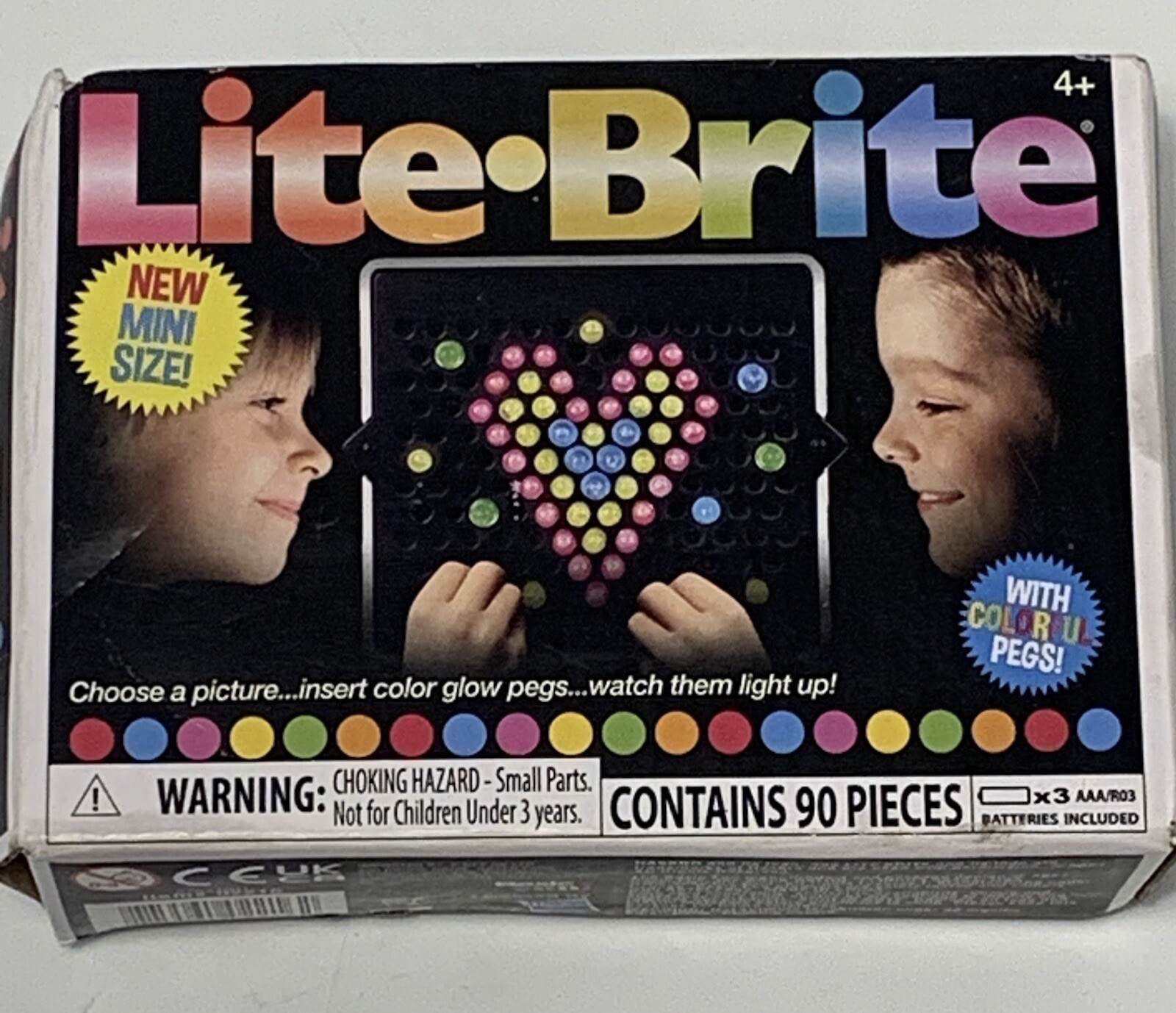 LITE BRITE MINI 90 Pieces 90 Multicolor Light Up Pegs Hasbro Light | eBay