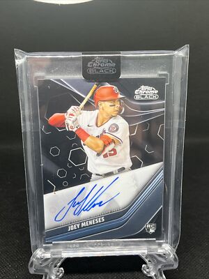 2023 Topps Chrome Black Joey Meneses Rookie Auto Nationals RC Autograph ...