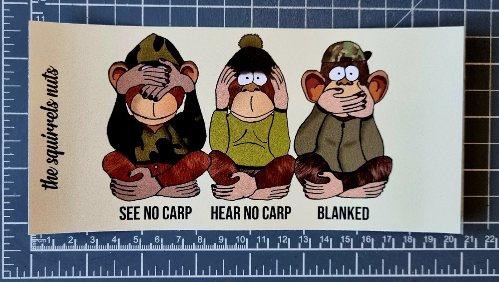 Three Unwise Monkeys Cult Carp Fishing Mug Funny Print | eBay UK