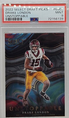 2022 Select Draft Picks Drake London Unstoppable Rookie RC #US-DL PSA 9 ...
