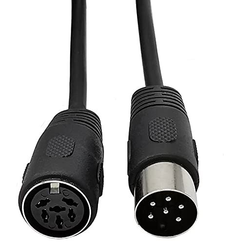 MIDI Cable 6 Pin DIN MIDI Male to Female Extension Adapter Cord for ...
