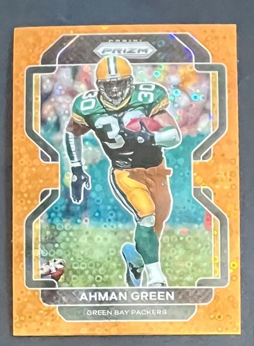 Ahman Green 2021 Panini Prizm ORANGE DISCO PARALLEL Card #145 PACKERS ...