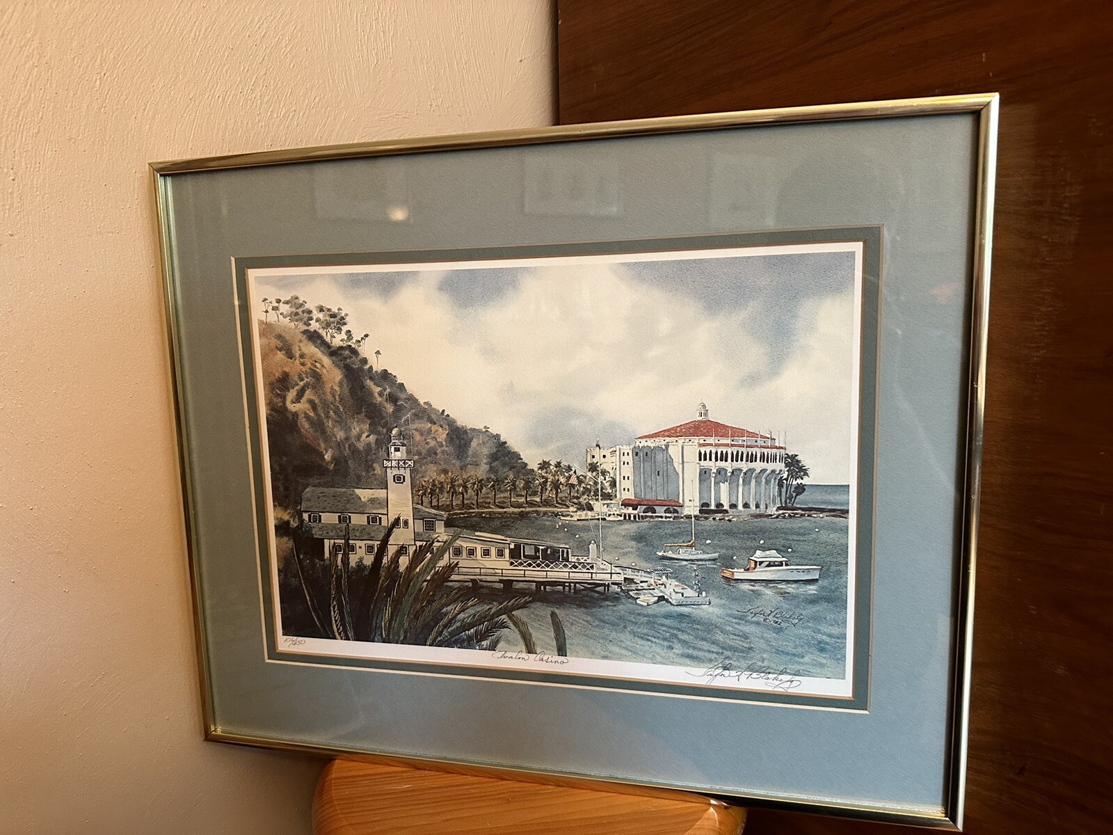 TAYLOR H BLAKELY MATTED FRAMED HAND SIGNED LITHOGRAPH "Avalon Casino ...
