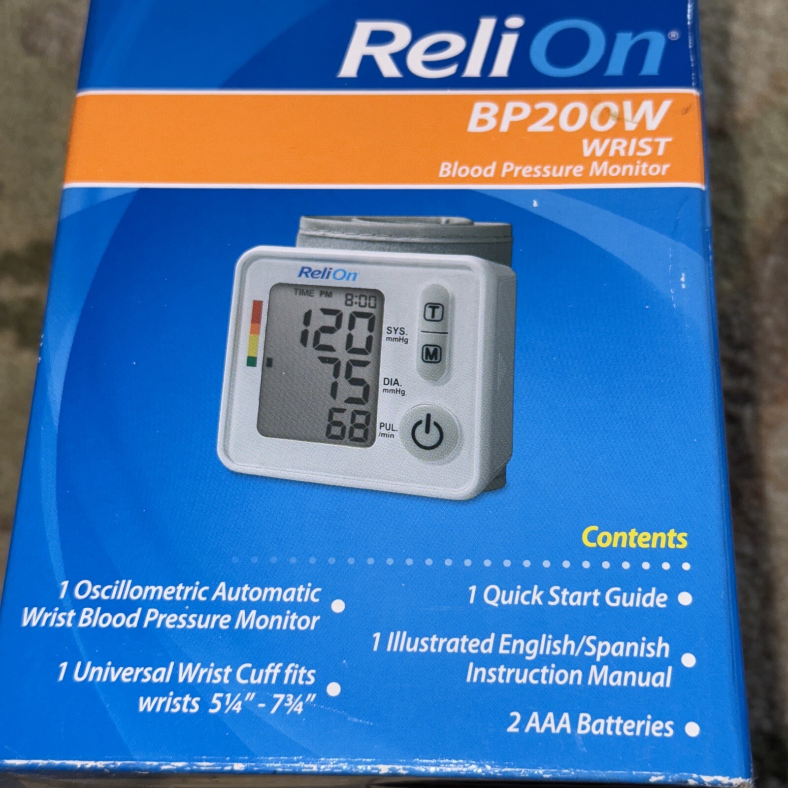 ReliOn BP 200w Wrist Blood Pressure Monitor With Instructions for sale ...