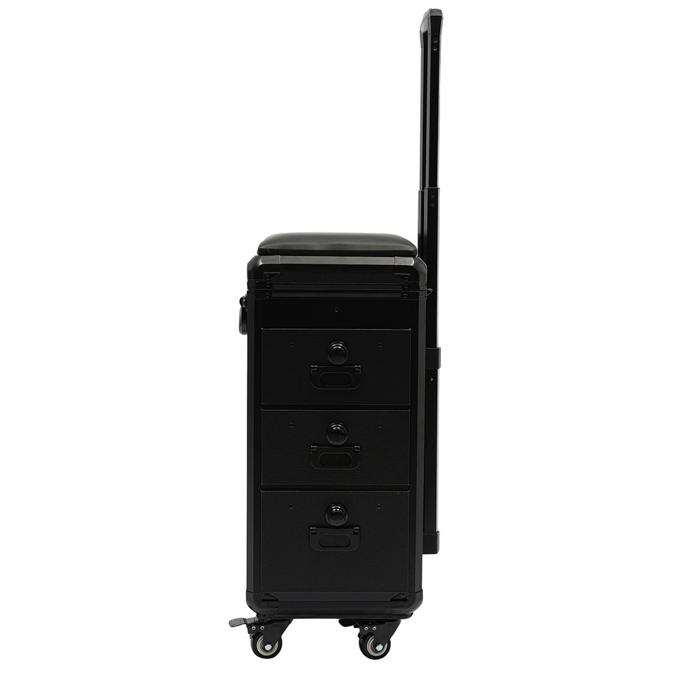 Rolling Makeup Case with Combination Lock Makeup Case with 4 Universal ...