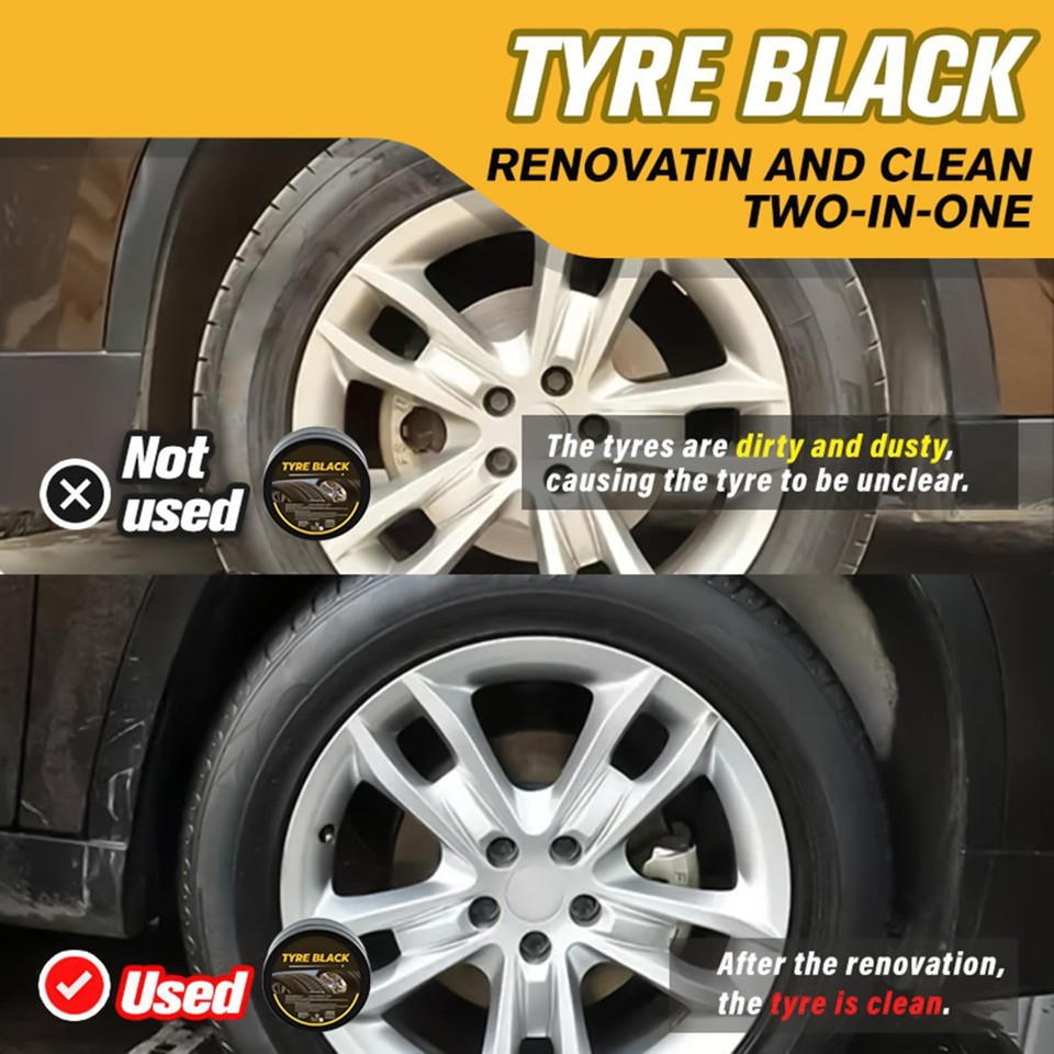 Tire Brightener Wax Car Tire Polish, Tire Dressing Paste, Wheel Shine ...