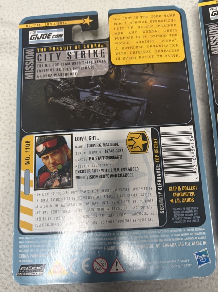GI Joe 4” POC Low Light Beach Head General Hawk Duke Lady Jaye Action ...