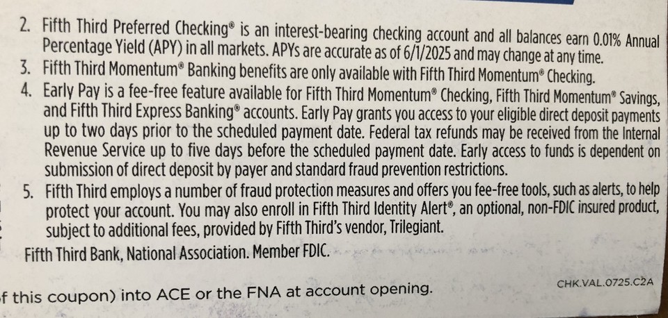 5/3 Fifth Third Bank $450 BONUS Coupon with NEW Checking Account exp ...