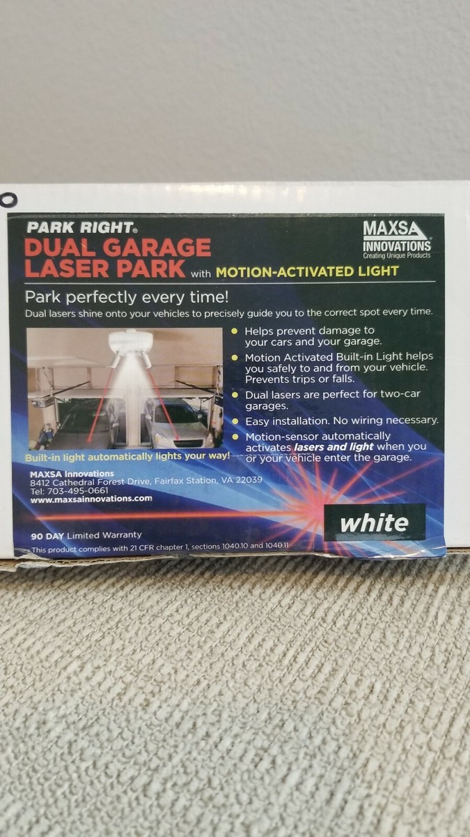 Garage Parking Sensor Maxsa Park Right Dual Garage Laser Parking Guide ...