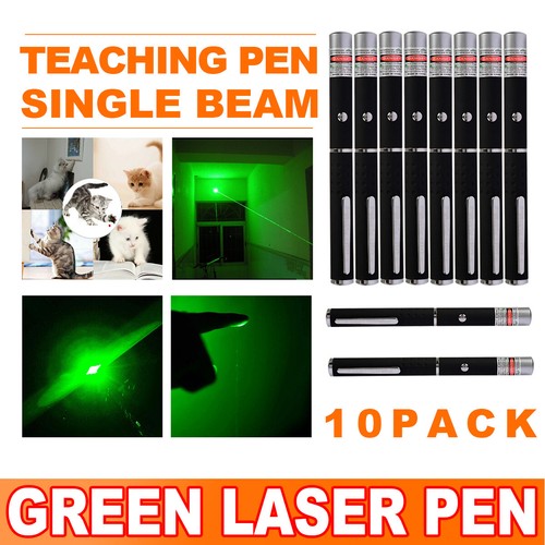 1mw 10PCS Single Beam Green Laser Pointer Pen Lazer Torch Mini For Pet ...