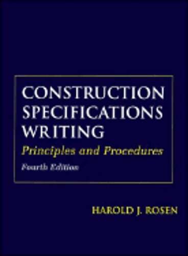 Construction Specifications Writing: Principles and Procedures by ...
