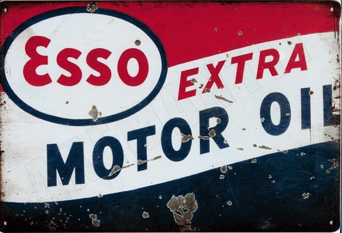 ESSO Rustic Look Vintage Tin Metal Sign Man Cave, Shed-Garage & Bar ...
