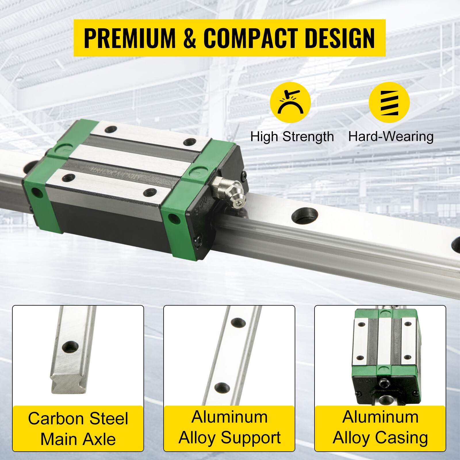 2X Linear Rail HGR20-200-2000mm 4X Blocks Ballscrew RM1605 BF12/BK12 ...