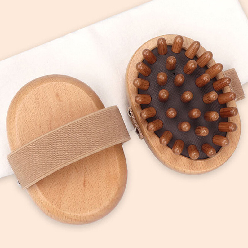 Wooden Hair Comb Body Meridian Massage Oil Spa Dredging Acupoint Scalp ...