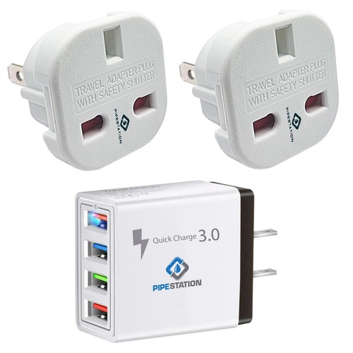 US Travel Adapter Plug & USA 4-Port USB Charger Plug | America Adaptor ...