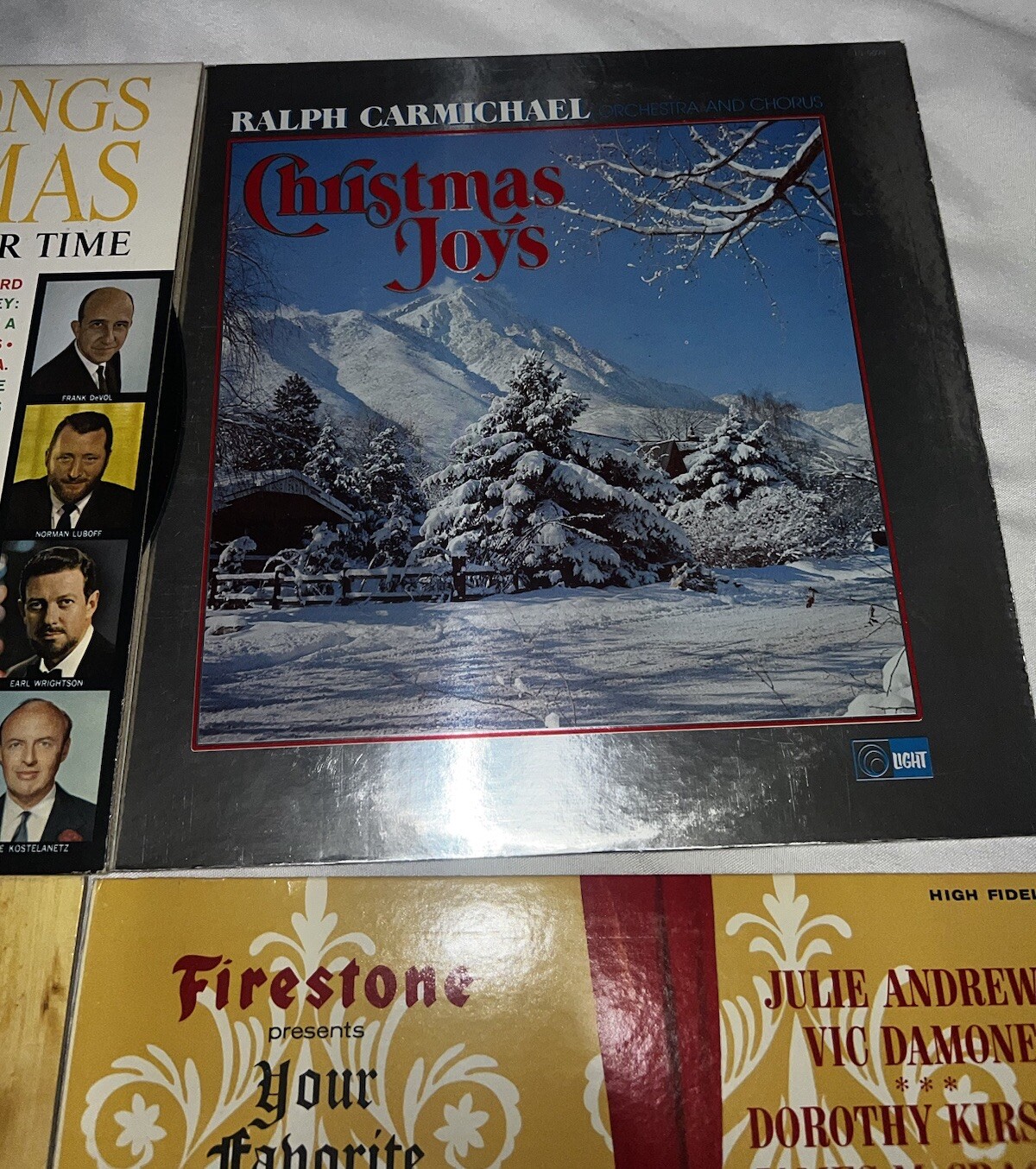 Lot 7 vintage Christmas vinyl records Firestone Carmichael Falwell LP ...