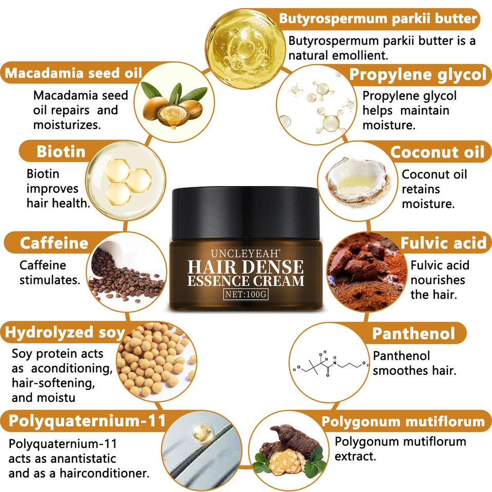 100ML Hair Growth Cream keeps hair loss For Women & Men hair regrowth ...