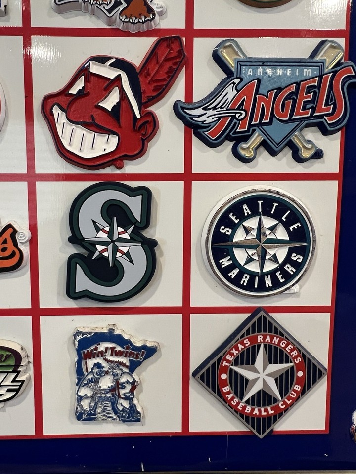 RARE VINTAGE SEATTLE MARINERS RUBBER STANDING BOARD MAGNET 2025 UPDATED ...