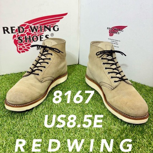 Red Wing Boots 8167 PLANE TOE US:8.5E Suede Beige 052936d | eBay UK