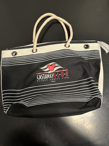 Disney Cruise Line Castaway Club Black Canvas Medium Tote Bag New ...