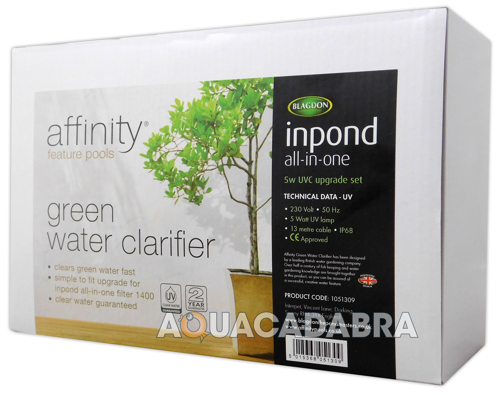 BLAGDON 5W AFFINITY INPOND UV CLARIFIER UVC FOR HALF MOON/OCTAGON POND ...