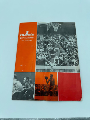 1968 Washington Bullets v Seattle Supersonics Basketball Program Walt ...