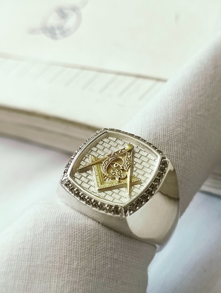 Masonic Ring Free Mason Ring Masonic Symbol Band Ring Brother Ring ...