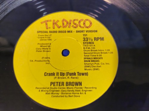 PETER BROWN - CRANK IT UP - 12" DISCO VINYL SINGLE | eBay