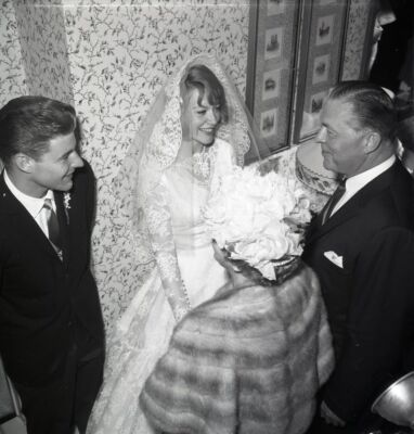 1961 DAVID NELSON & JUNE BLAIR Wedding Original 2-1/4" Photo Negative ...
