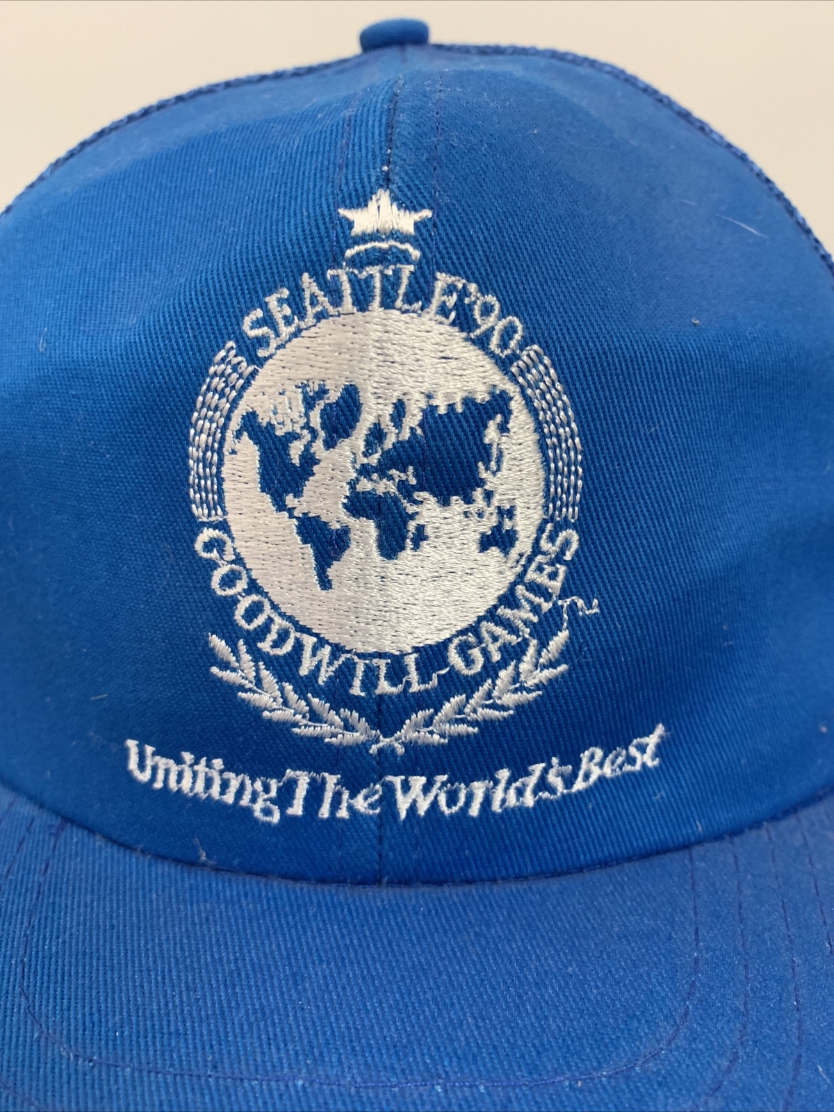 Seattle 1990 Goodwill-Games RARE VTG Mesh Trucker Hat… - Gem