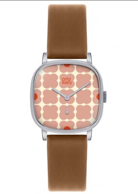 Orla Kiely Women’s Iris Ladies Leather Strap Watch OK2023-OKNP Very ...