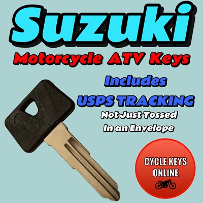 Suzuki Motorcycle ATV keys Cut to Code spare key for codes D59610 ...