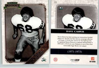 Dave Casper 2009 Press Pass Legends #77 Notre Dame Raiders HOF | eBay