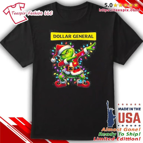 Dollar General Logo X Grinch Dabbing Light Christmas T-Shirt | eBay