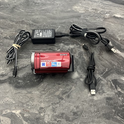 RED Sony Handycam DCR-SR68 80GB Video Digital Camcorder w/ Power ...